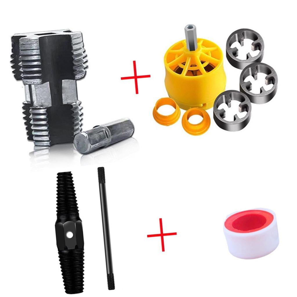 MOMOJIA Electric Drill Compatible Pipe Threading Kit PVC Pipe Threader ...