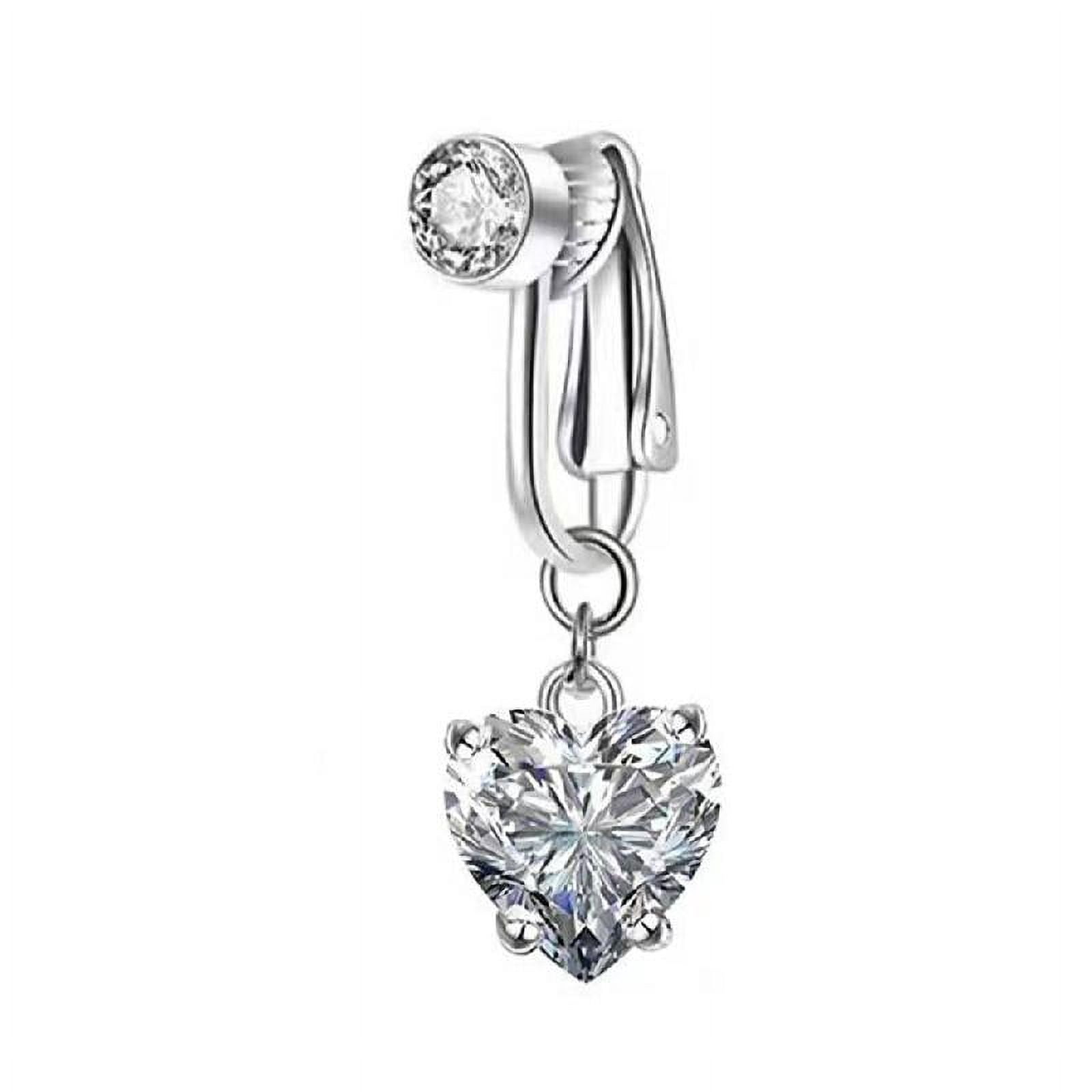 MOMOJIA Elegant Belly Clip No Piercing Adjustable Navel Ring Waist ...