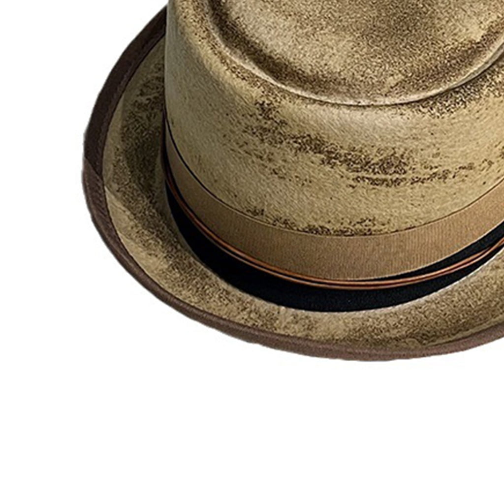 MOMOJIA Elegant British Style Trilby Hat Flat Top Felt Hat for ...