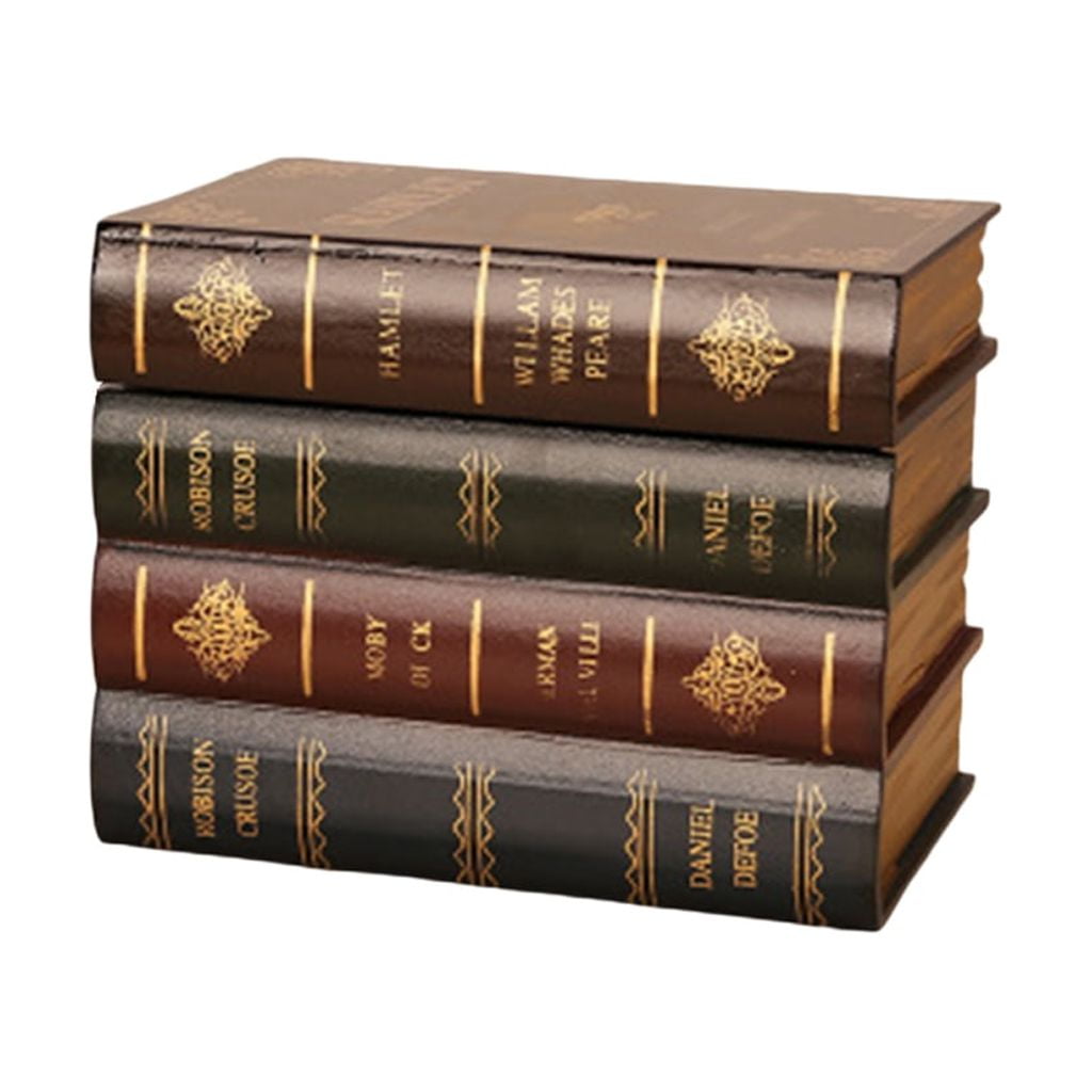 MOMOJIA European Retro Fake Book Shape Storage Box Ornaments Office ...