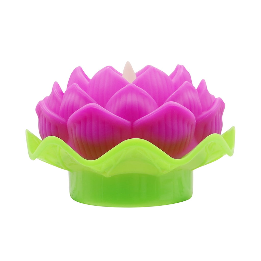 MOMOJIA Fake Lotus Light Water Lily Micro Landscape for Pond Garden ...