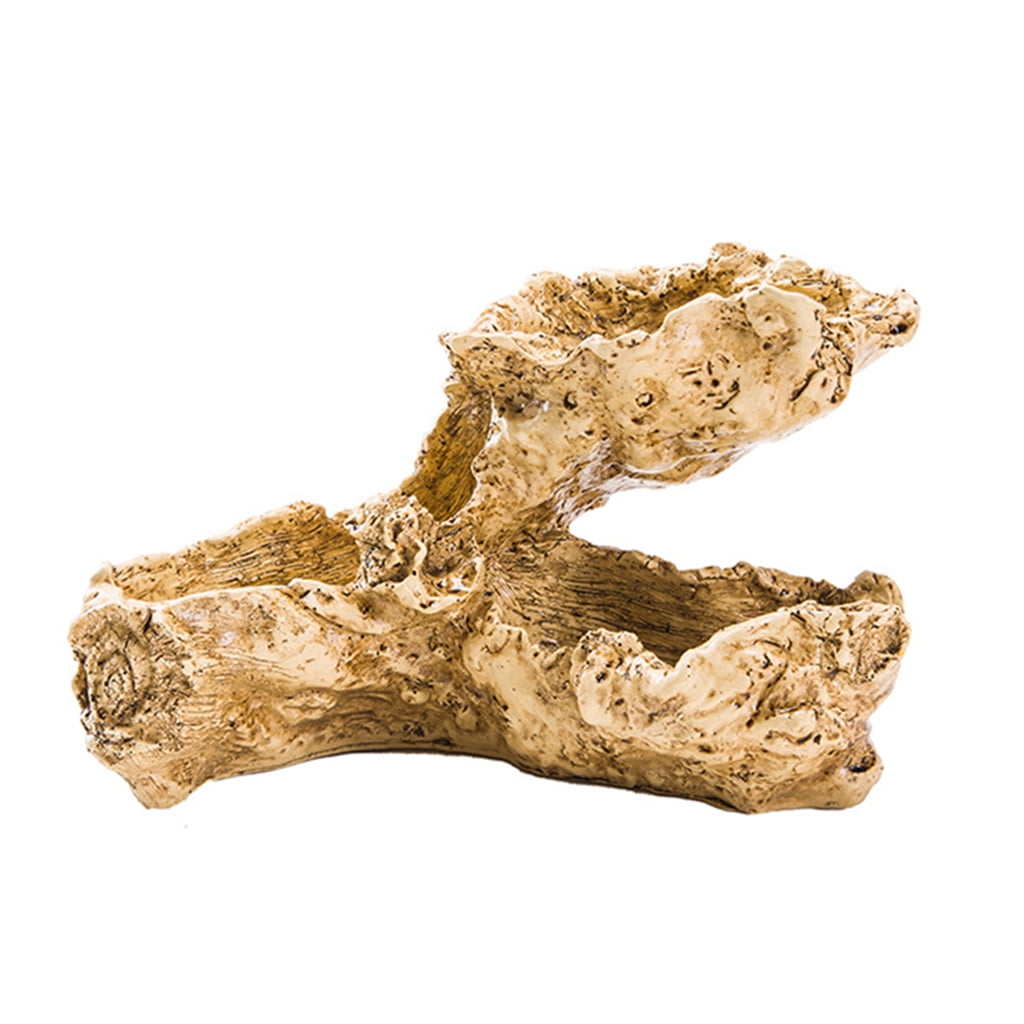 MOMOJIA Faux Log Driftwood Planter Artificial Multilayer Planter Large ...