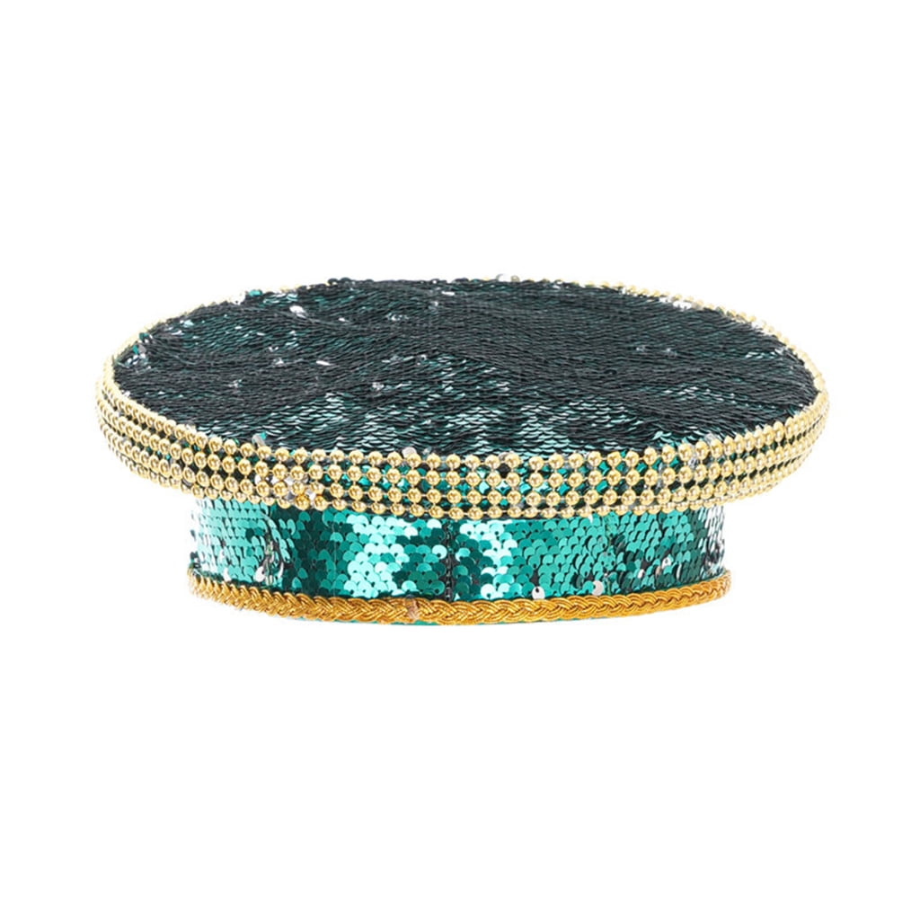 MOMOJIA Female Rhinestone Goggle Hat Wedding Party Captain Cap ...