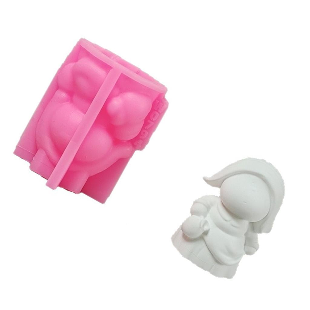 MOMOJIA Food Grade Silicone Mold For Baking Epoxy Resin Casting 3D Girl ...