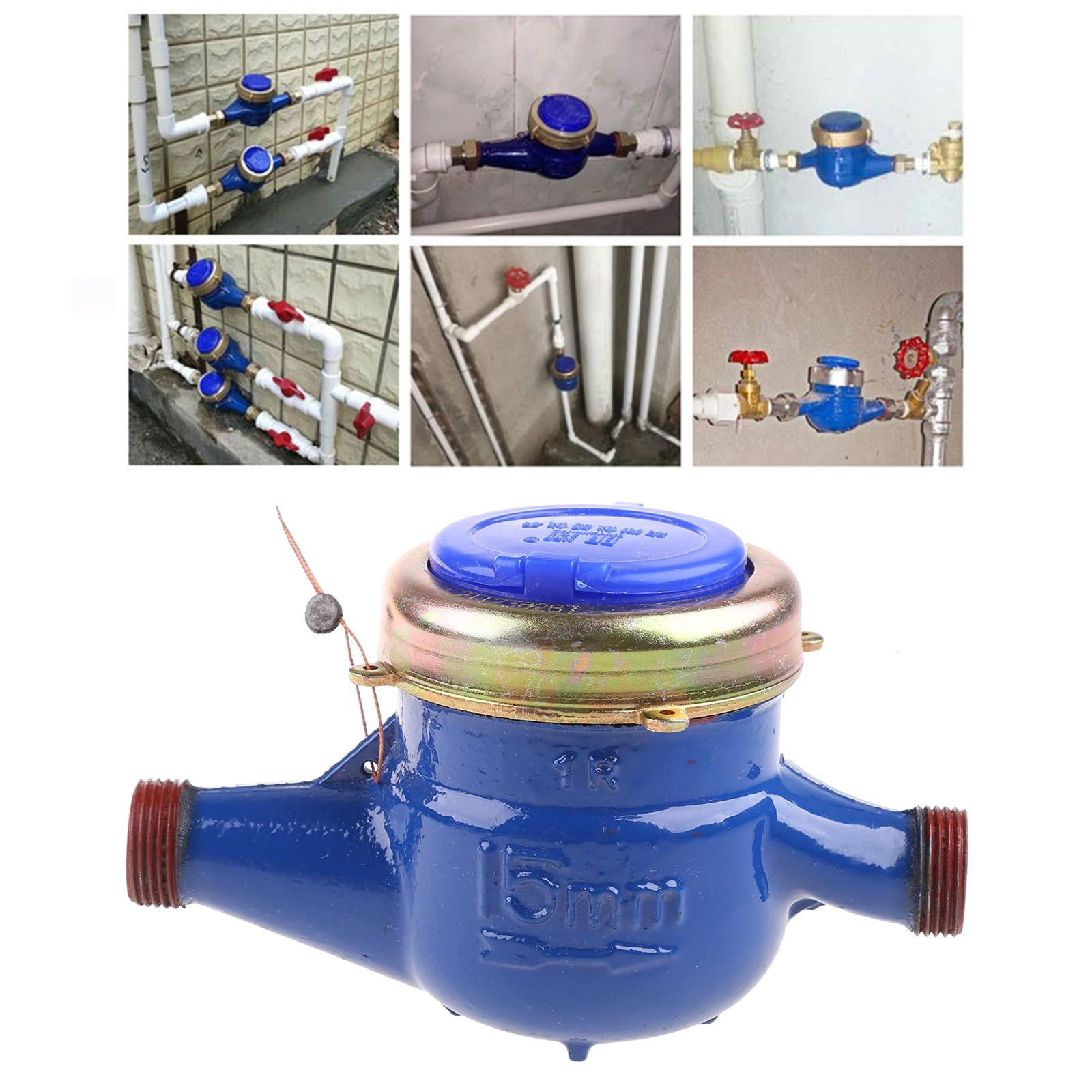MOMOJIA Garden Home Metal Cold Water Meter Single WaterFlow Wet Table ...