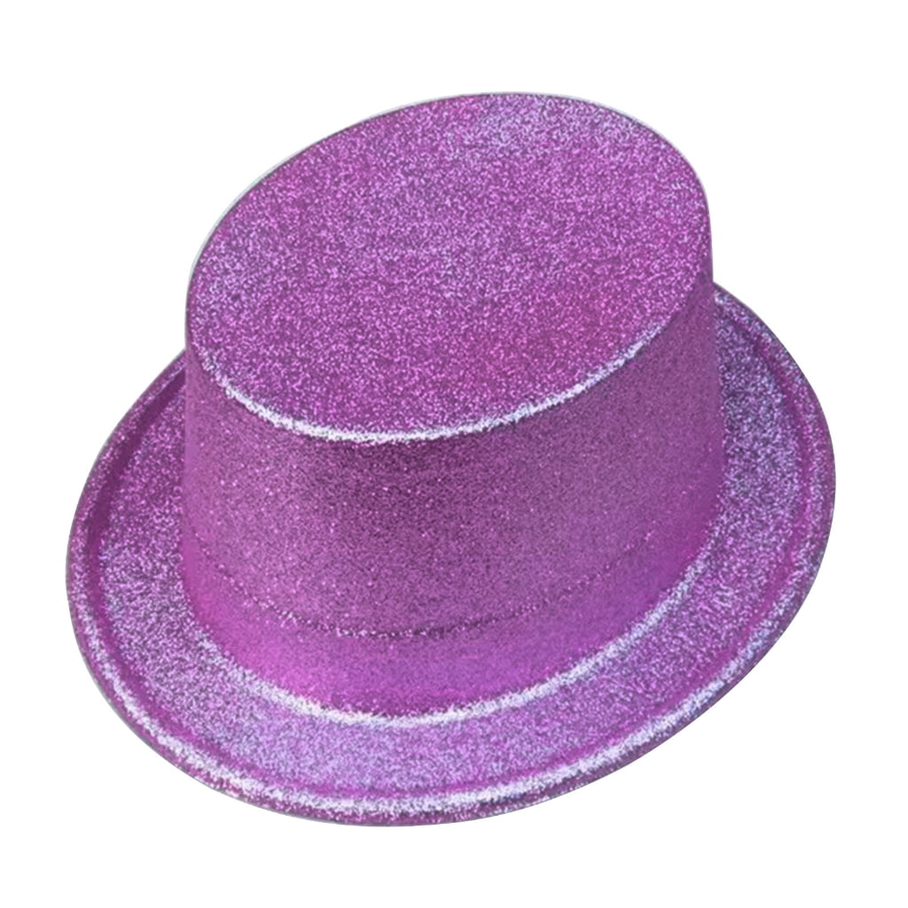 MOMOJIA Glitter Magician Hat Party Top Hat Sparkling Cowboy Fedora ...