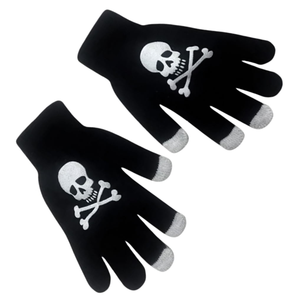 MOMOJIA Glowing Halloween Skeleton Gloves C0sp1ay Party Dressingup ...