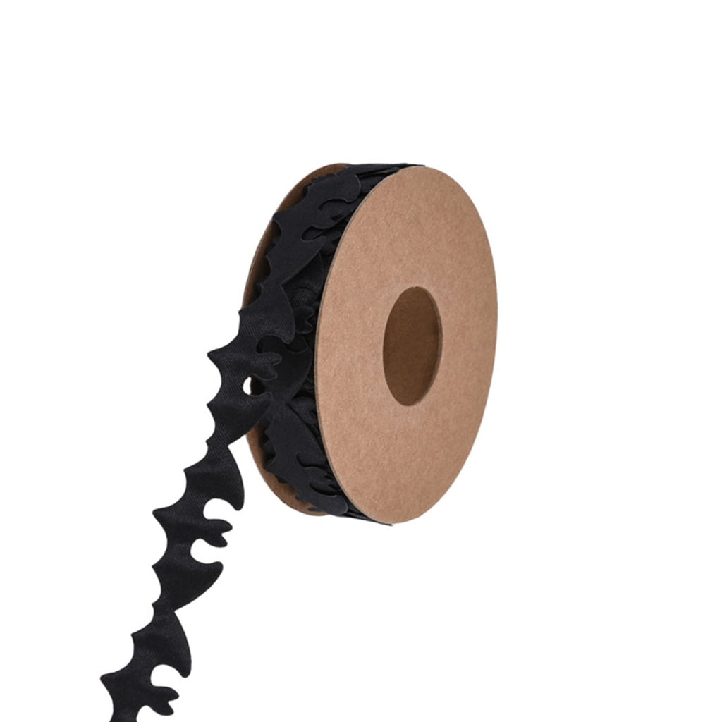 MOMOJIA Halloween Ribbon Wire Edges Ribbons Spooky Halloween Color ...