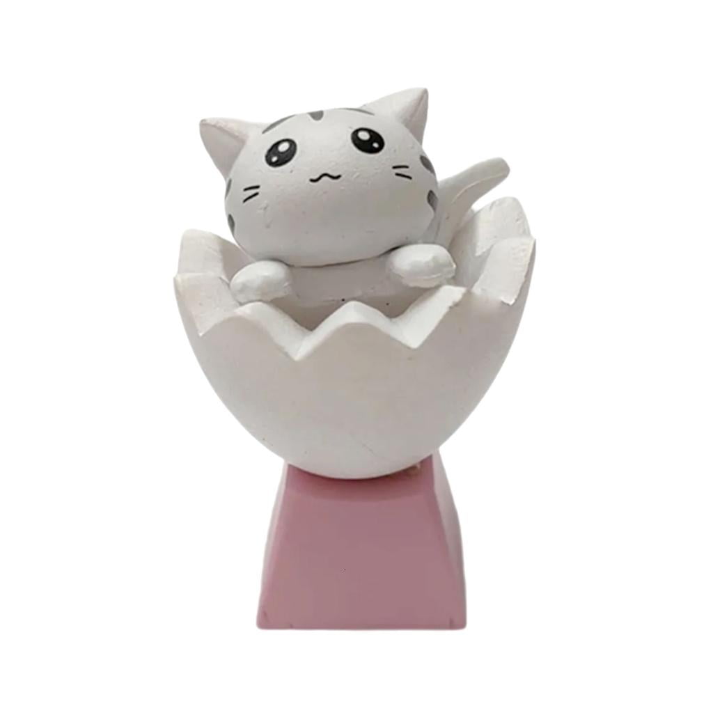 MOMOJIA Handmade Cartoon Kitten Keycap Unique Design Crossed Stem for ...
