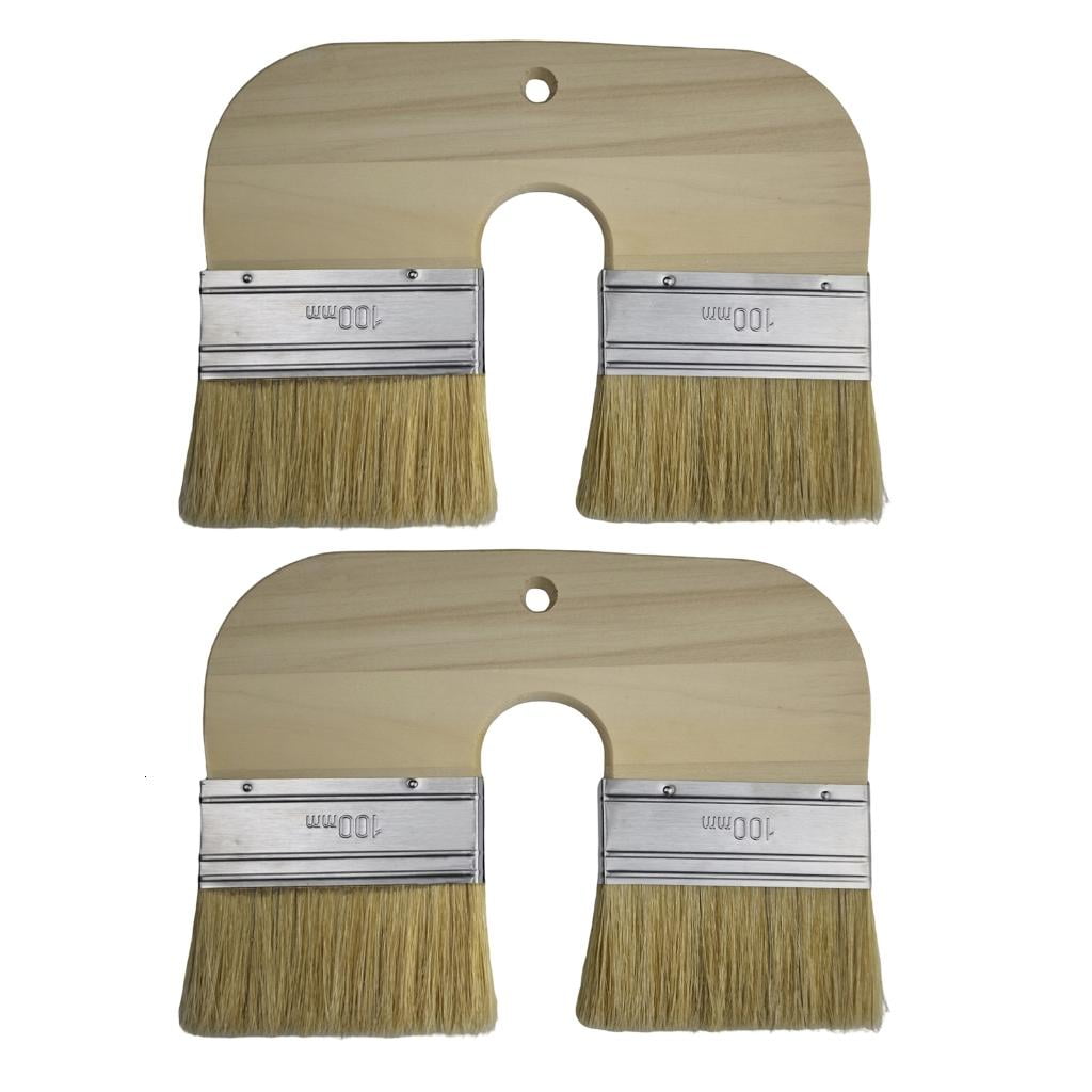 MOMOJIA Heavy Type Limes Paint Brush Natural Bristles Stable Wooden ...