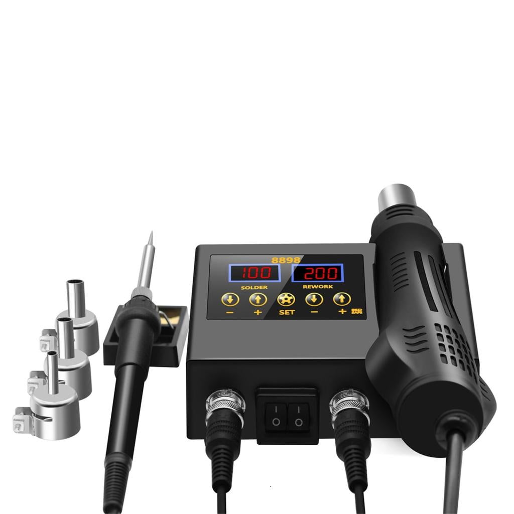 MOMOJIA Hot Air Rework Soldering Station With Heat Guns Set Temperature ...