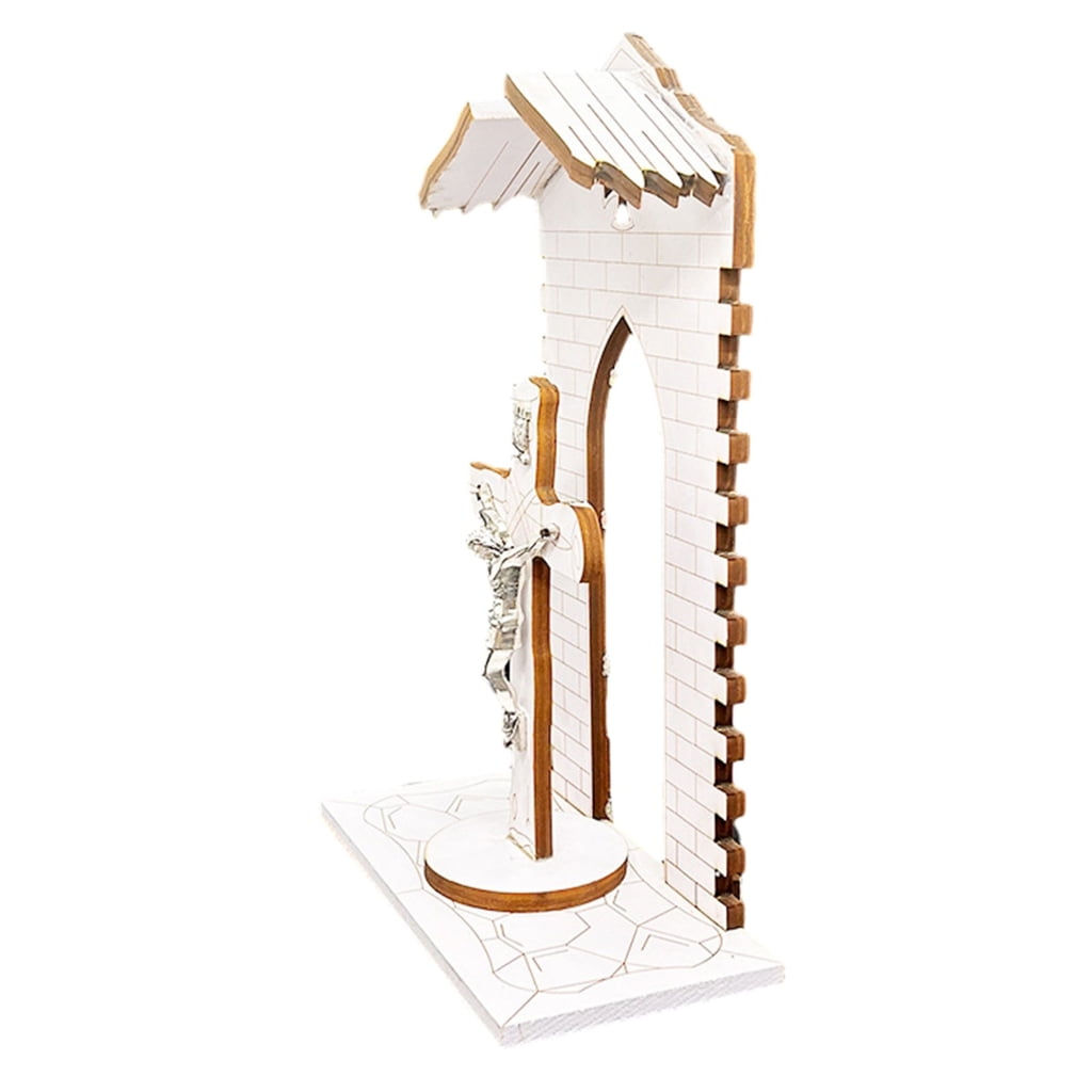 MOMOJIA Jesuses Christ on Cross Statue Religious Gift Chic Tabletop ...