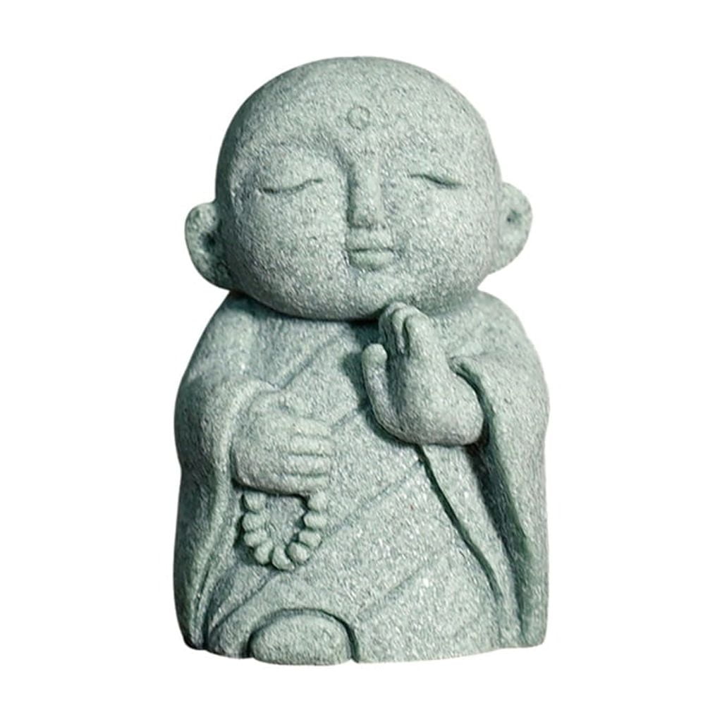 MOMOJIA Jizo Monk Statue Figurine Hideouts FishTank Decorations for ...