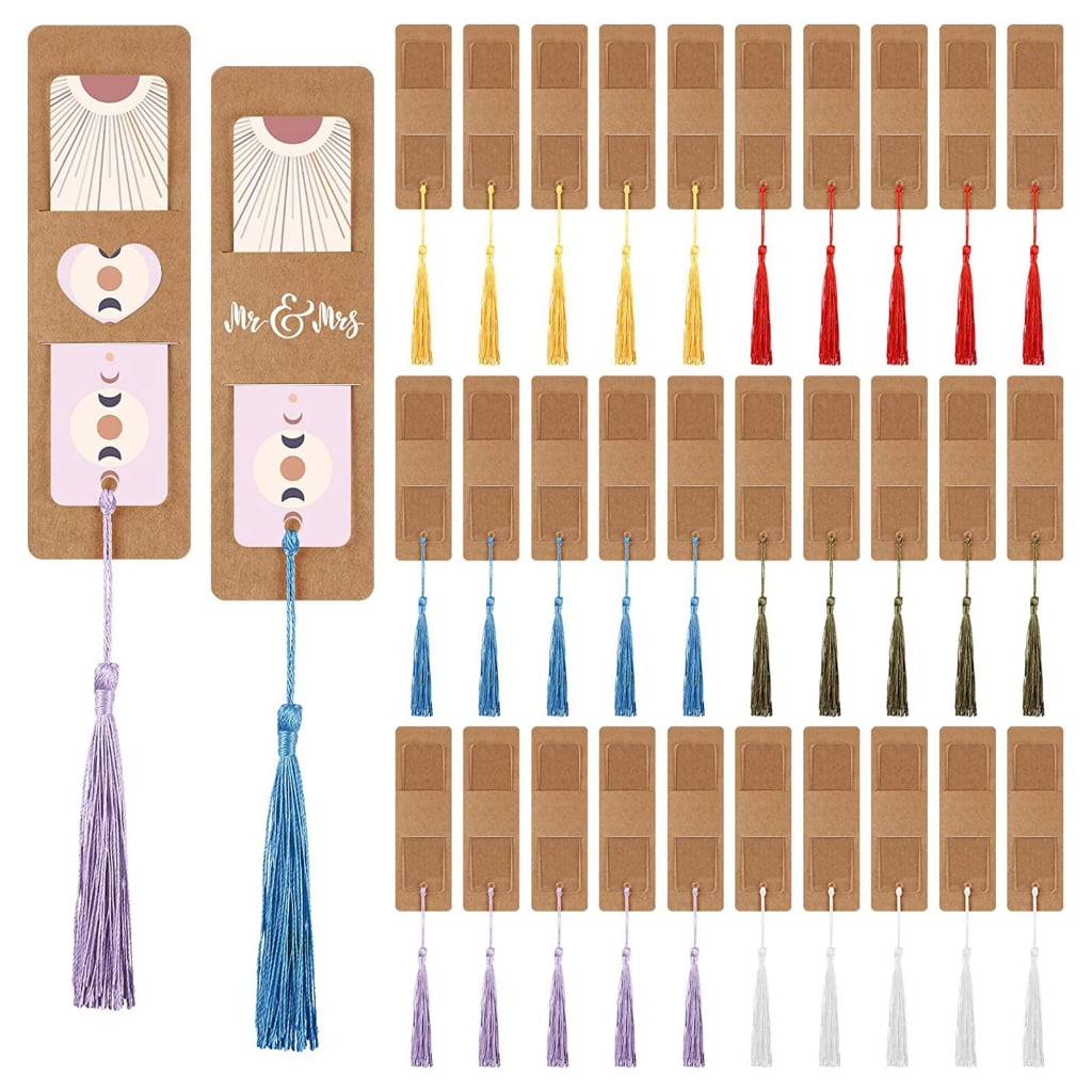 MOMOJIA Kraft Paper Blank Bookmarks DIY Gift Tags Cardstock Bookmarks ...