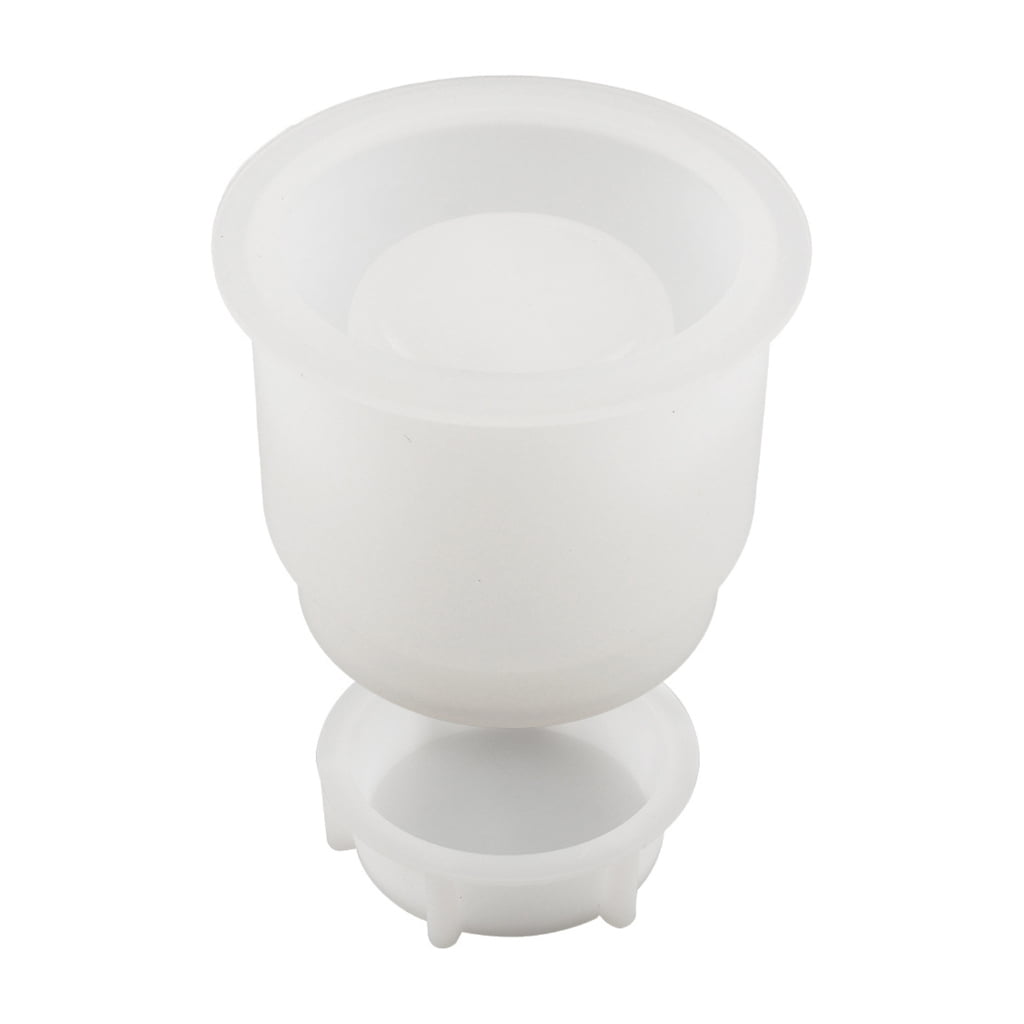 MOMOJIA Large Pot Silicone Mold Resin Jar Moulds with Lid for Small ...