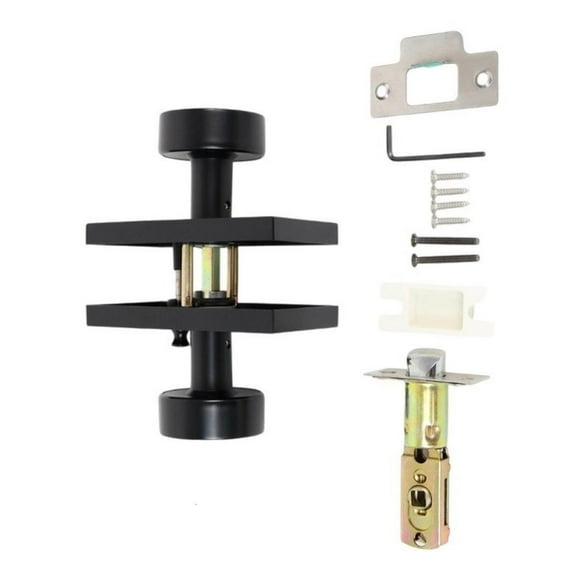 MOMOJIA Matte Black Entry Door Locks Alloy Hardware Set 15 Min ...