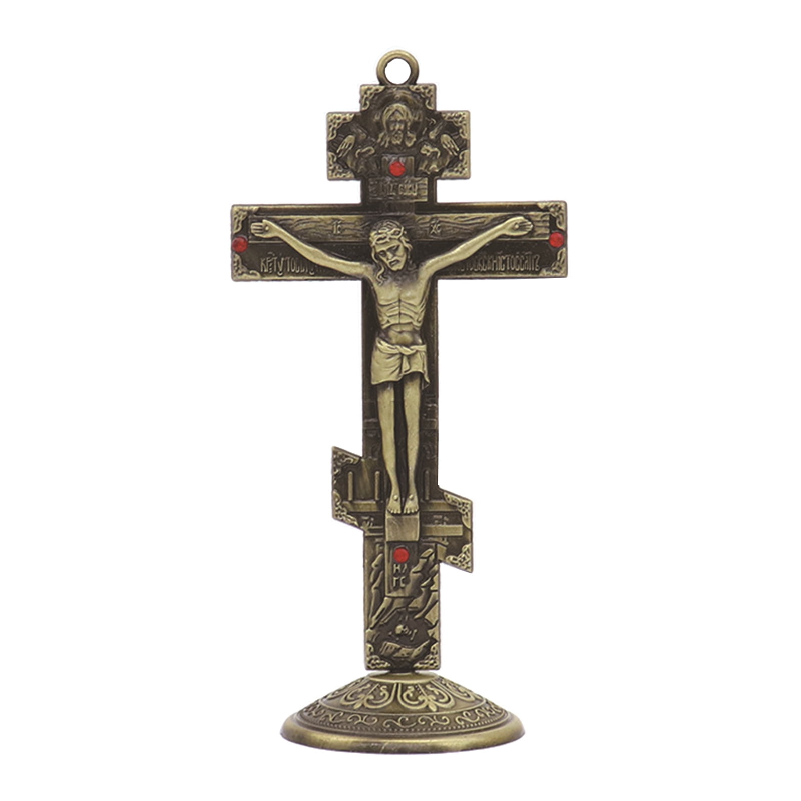 MOMOJIA Metal Vintage for Cross Figurine Jesus Crucified Christian ...