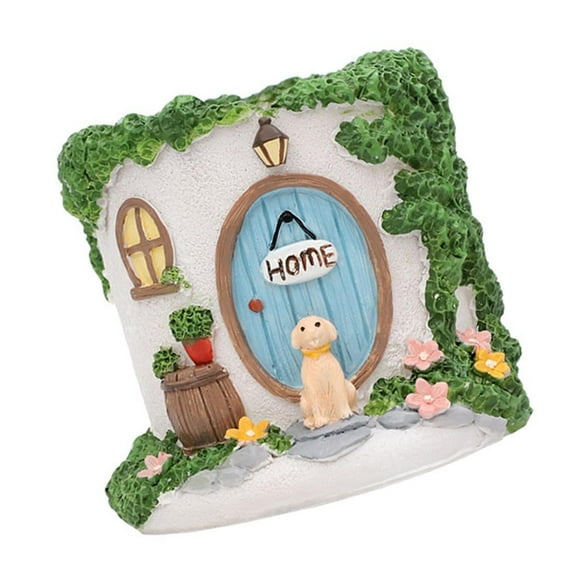 MOMOJIA Mini Villa Shape Plant Pot Basins Includes Drainage Holes Cream ...