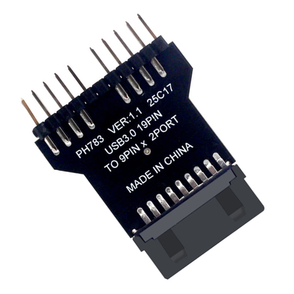 MOMOJIA Motherboard Adapter Header 19Pin To 2x9Pin USB Adapter Plugs ...