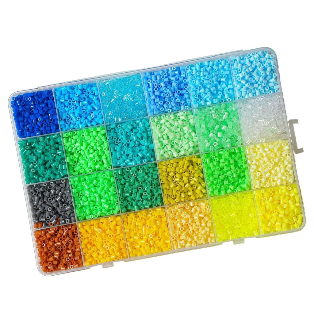 MOMOJIA Multicolored Sorting Puzzle Bead Set With 24 Grids Storage Case ...