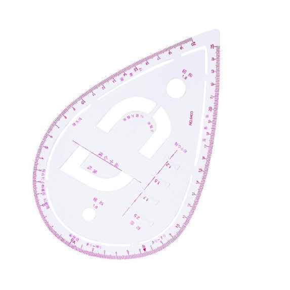 MOMOJIA Multifunctional Patchwork Ruler French Curved Ruler Clear Scale ...