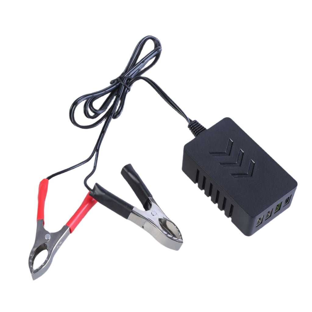 MOMOJIA Multiport USB Charging Adapter with Battery Clip DC8V-35V Input ...