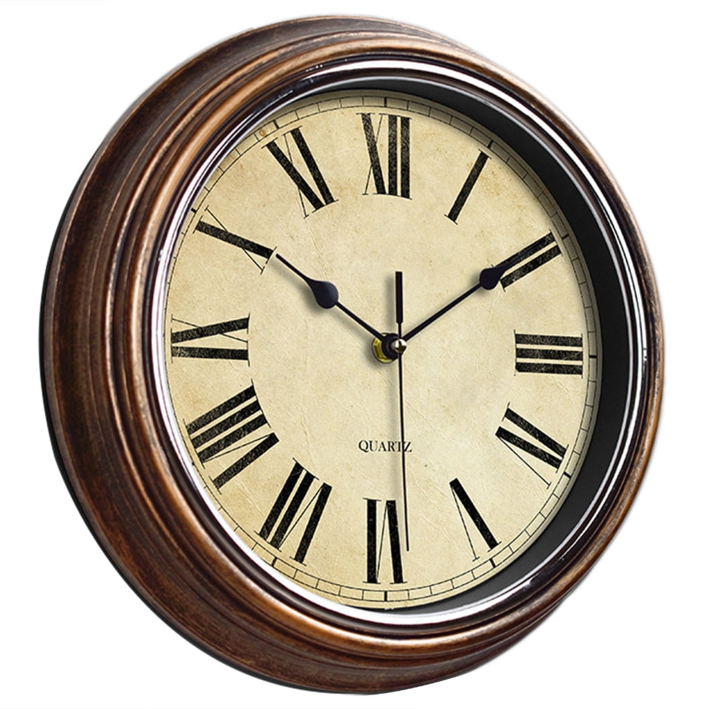 MOMOJIA Nordic Vintage Wall Clock European Quiet Clocks for Living Room ...