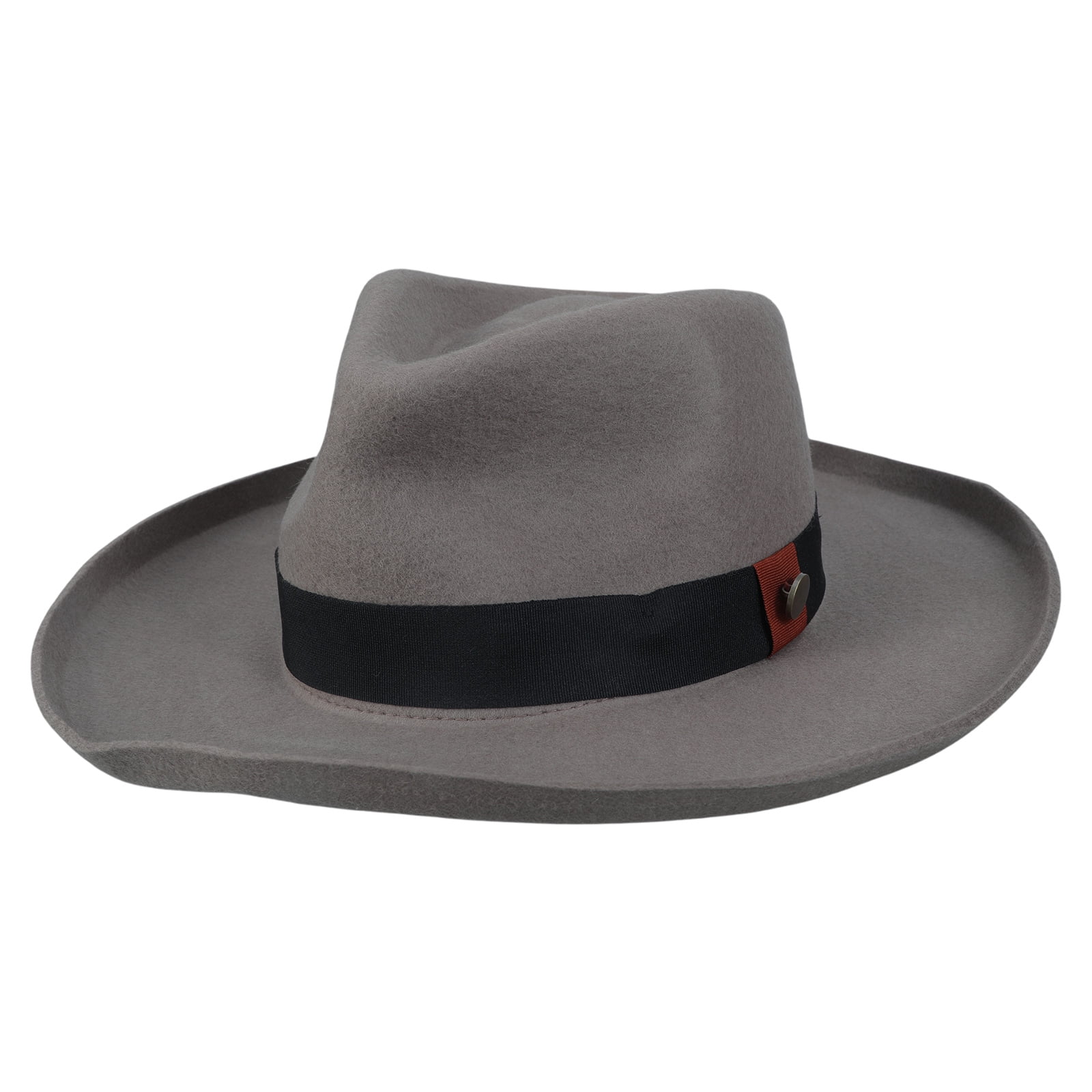 MOMOJIA Old-fashioned Fedoras Hat Wool Wide Brimmed Western Top Hat for ...