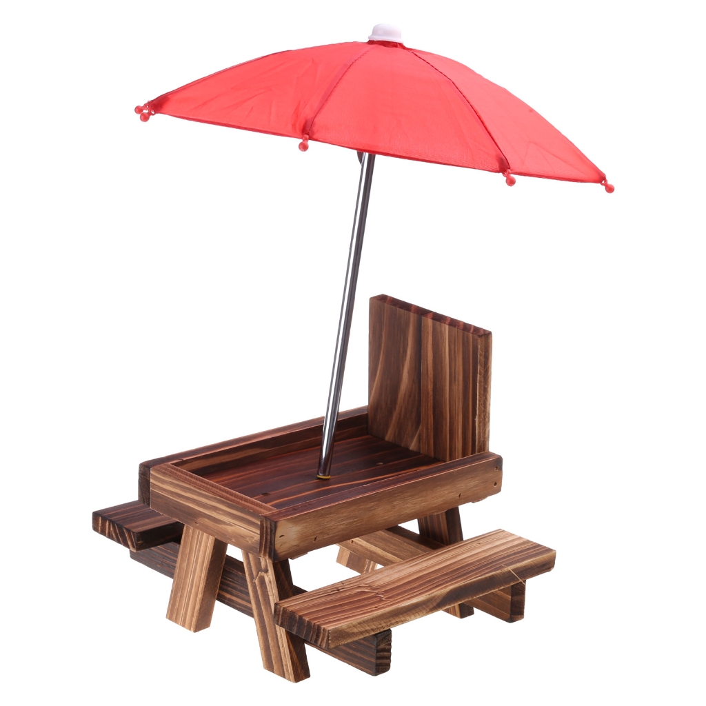 MOMOJIA Outdoor Cage Squirrels Feeders with Bench Squirrels Observing ...