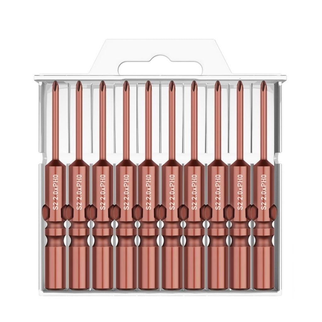 MOMOJIA PH0 PH1 PH2 Crossing Head Screwdriver Bit Steel 1/4Inch Hex ...