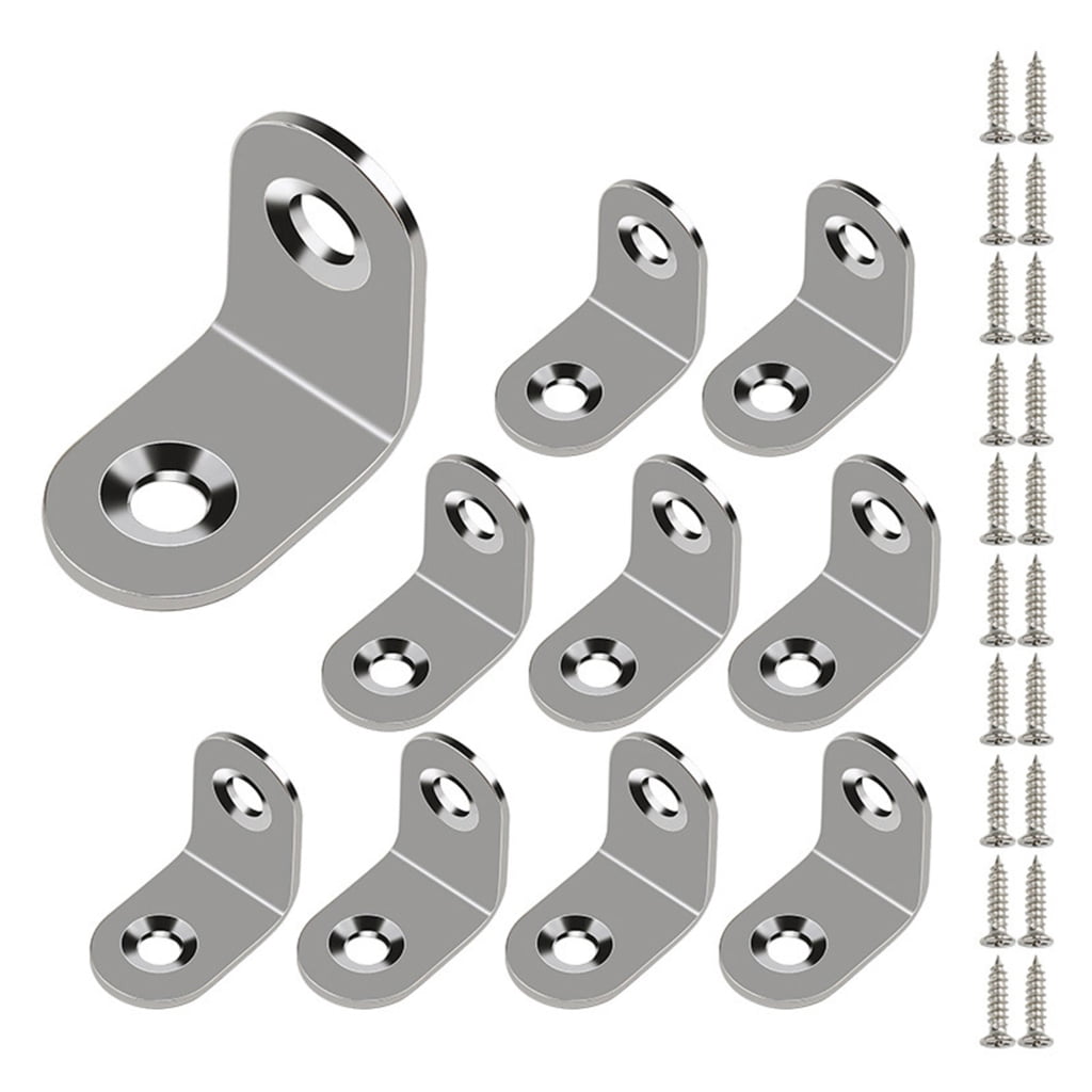 MOMOJIA Pack of 20 Small Metal Supports Angles Brackets Right Angles ...