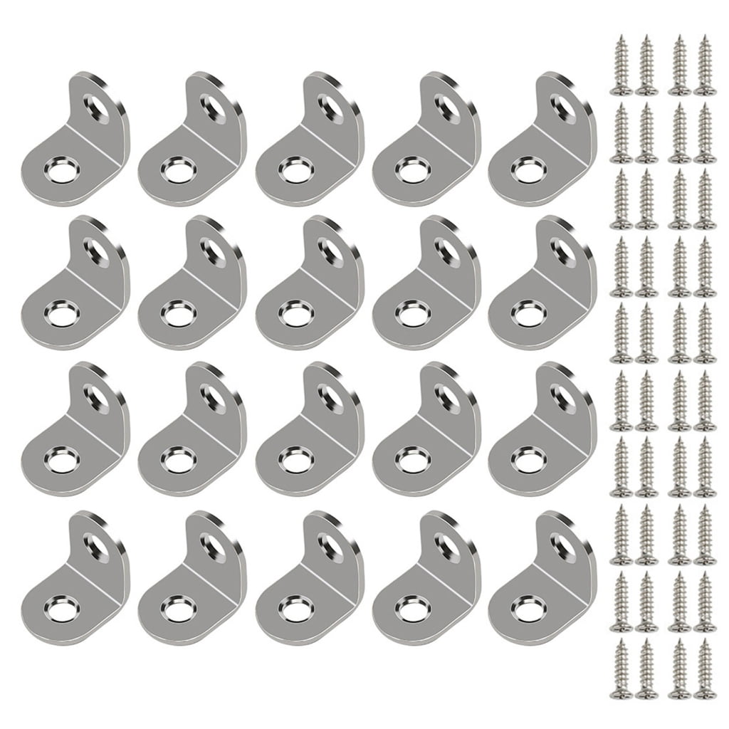 MOMOJIA Pack of 20 Small Metal Supports Angles Brackets Right Angles ...