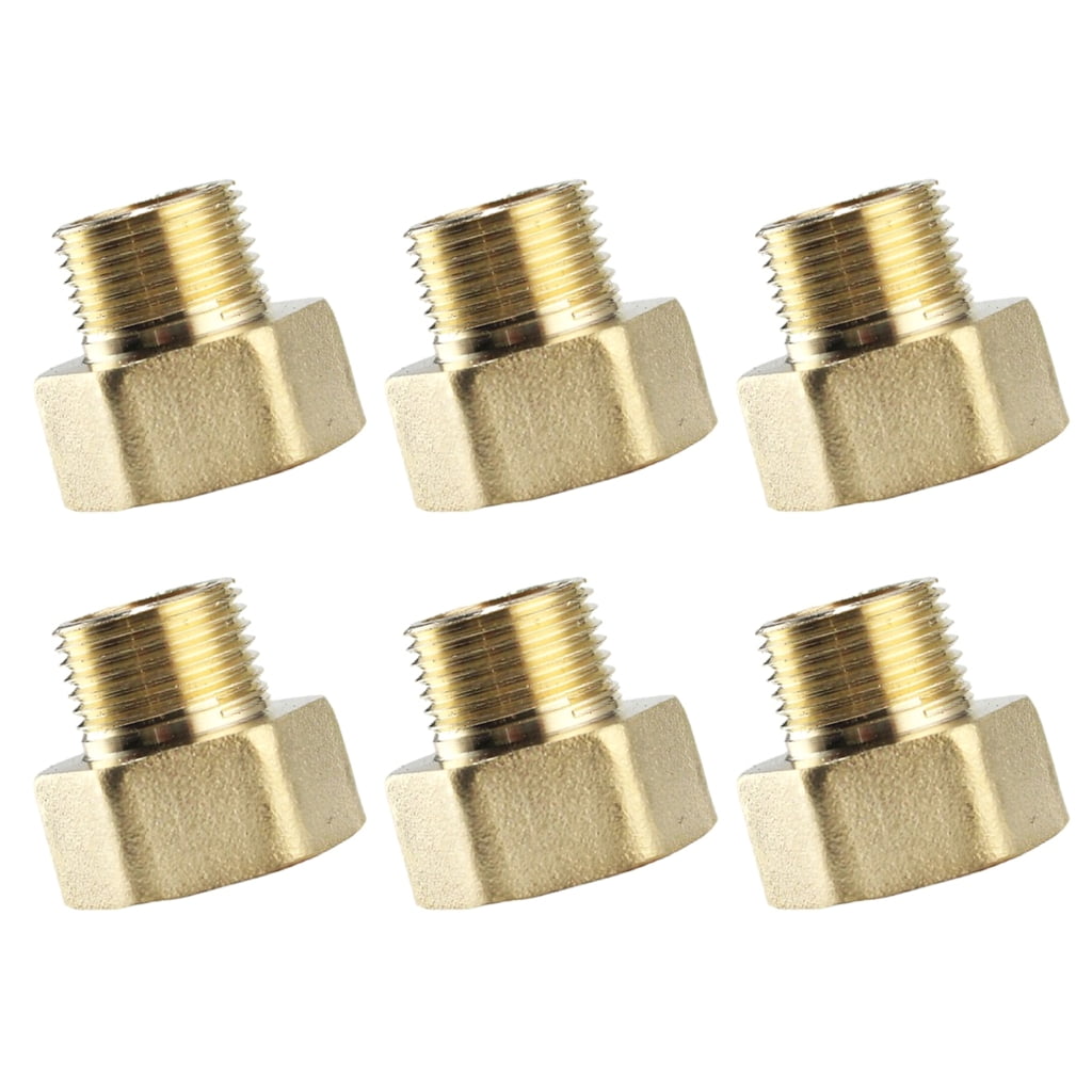 MOMOJIA Pack of 6 Brass Hose Connectors Metal Reducer Thread Adapter ...