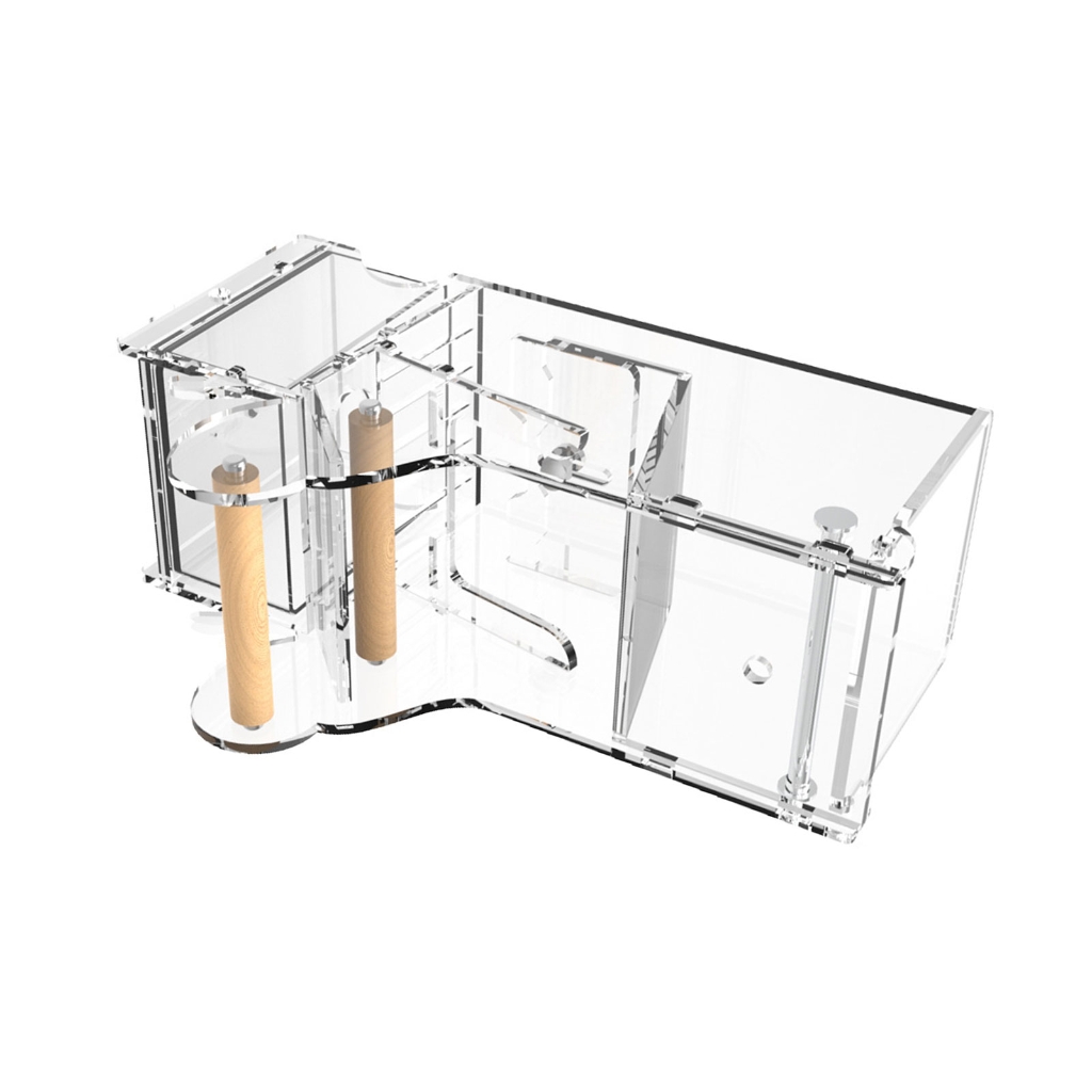 MOMOJIA Parrots Clear Feeder Feeding Box Antispill Bird Hangable Food ...