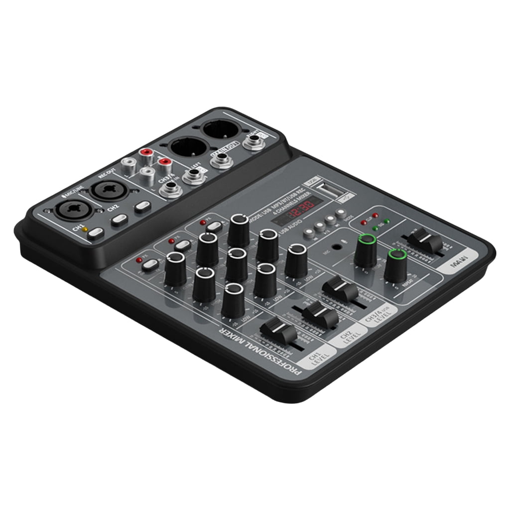 MOMOJIA Portable 4 Channel Sound Mixer Built-in Headphone Output Port ...