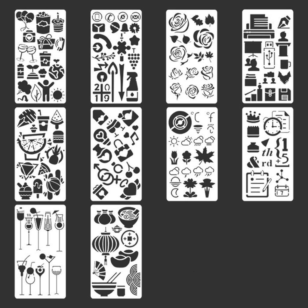 MOMOJIA Portable A6 Sketching Guide Art Journal Stencils Set Durability ...