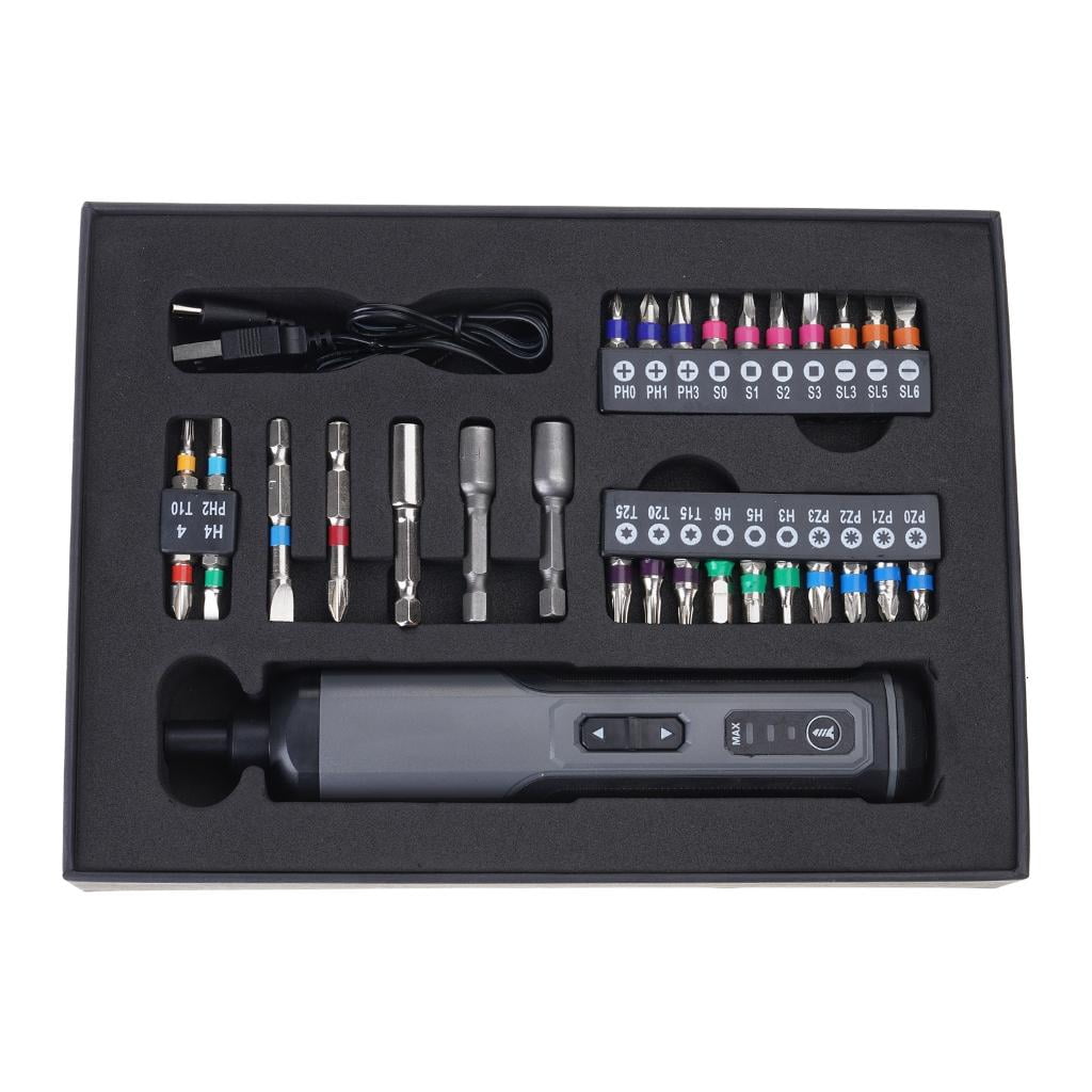 MOMOJIA Portable Cordless Electric Screwdriver 3 Speed 2000mAh Battery ...