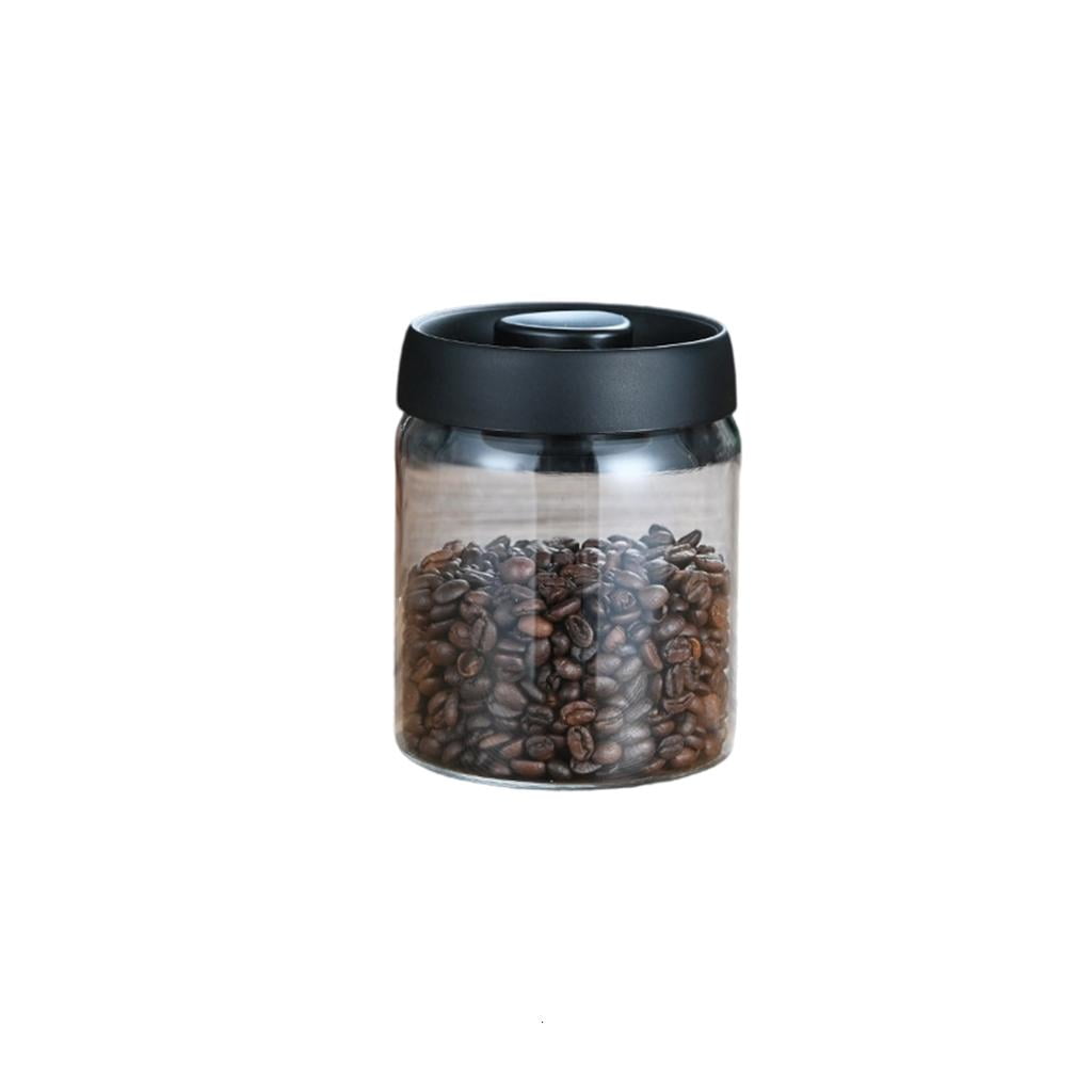 MOMOJIA Press Lock Coffee Storage Container Air Tight Glass Jar With ...