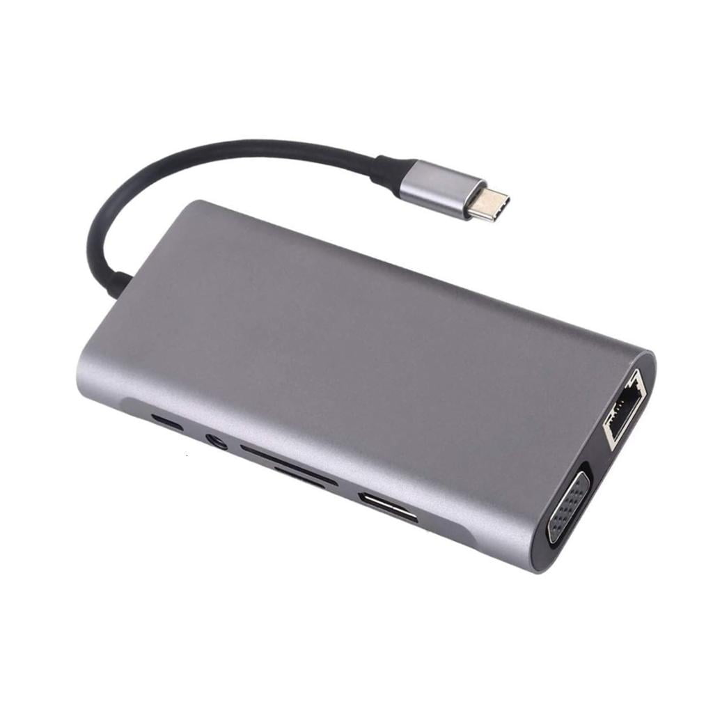 MOMOJIA Professional USB C Dock 11 Port Expansion Aluminum HDTV Gigabit ...