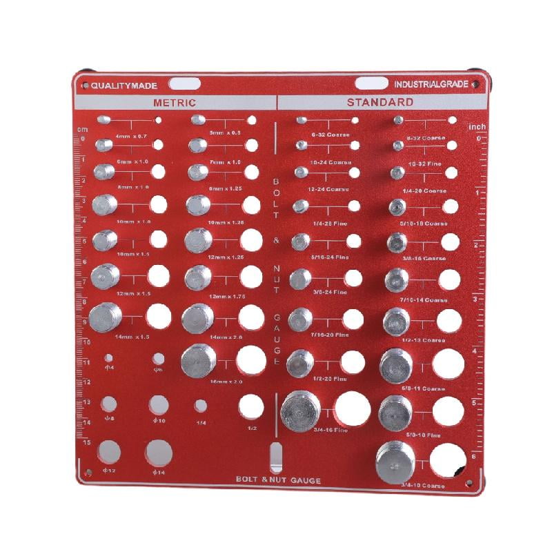 MOMOJIA Professional Wall Mountable Bolts Thread Identifier Board 34 ...