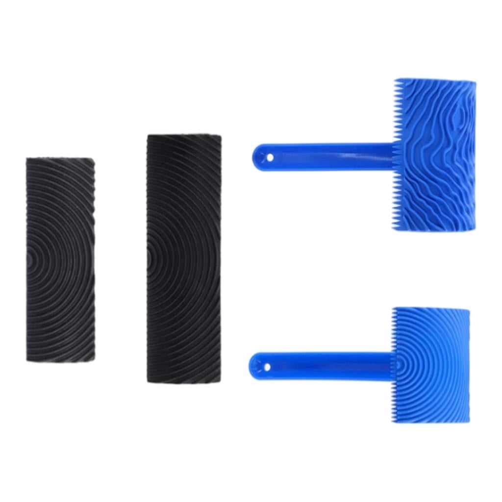 MOMOJIA Professional Wood Texture Painting Roller Solid Rubber Coating ...