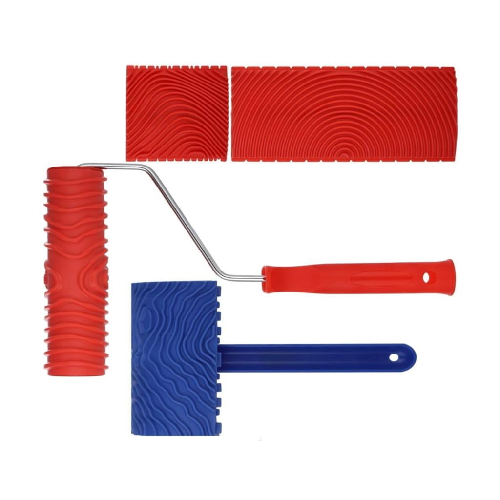 MOMOJIA Professional Wood Texture Painting Roller Solid Rubber Coating ...