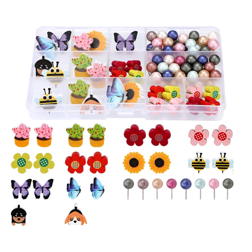 MOMOJIA Push Pins Butterfly Tacks Map Tacks Decorative Push Pins Poster ...