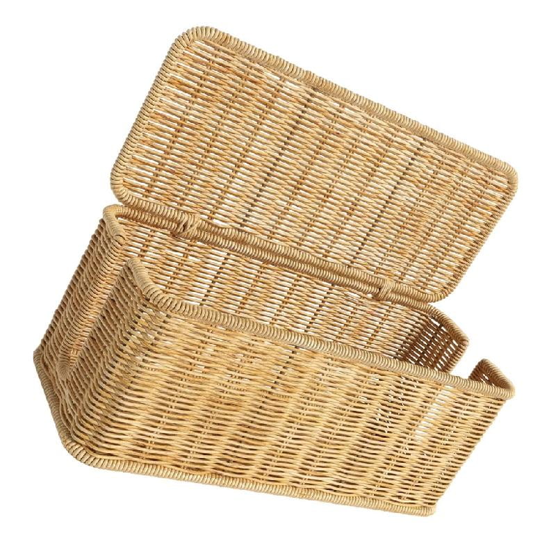 MOMOJIA Rattan Cord Concealer Box for Desk Cabinet Cable Organization ...