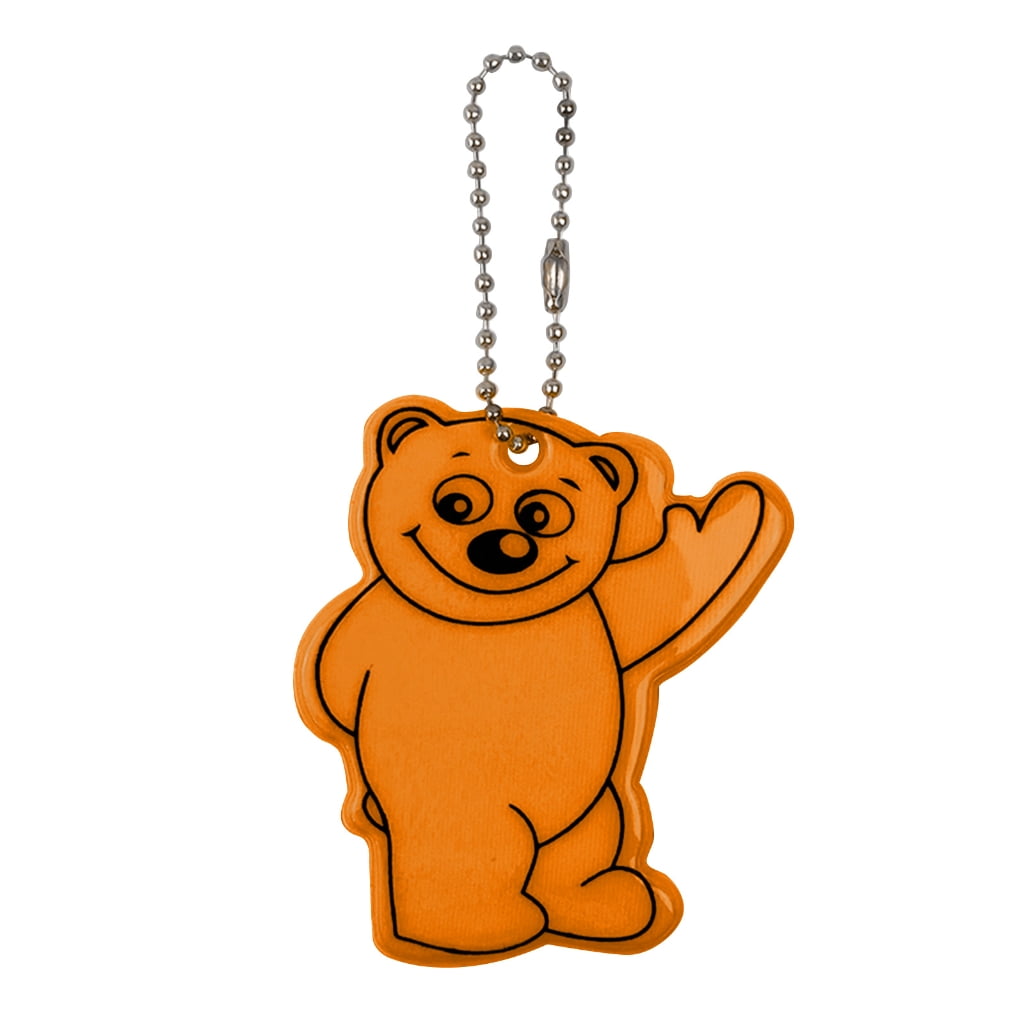MOMOJIA Reflective Bear PVC Keychain Tags, Bright Tags for Bag Backpack ...