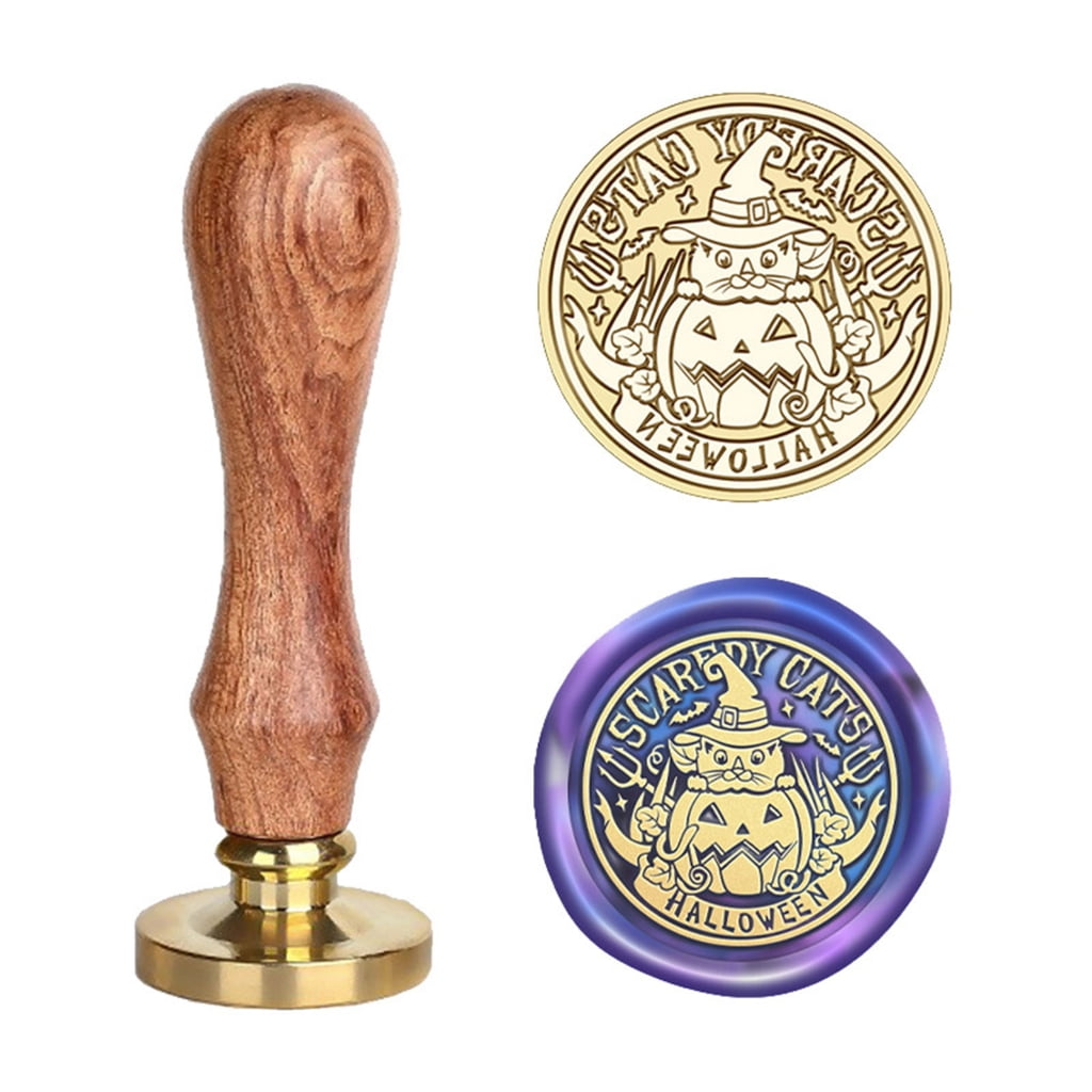 MOMOJIA Replaceable Stamp Head with Wood Handle for Seal Invitation ...