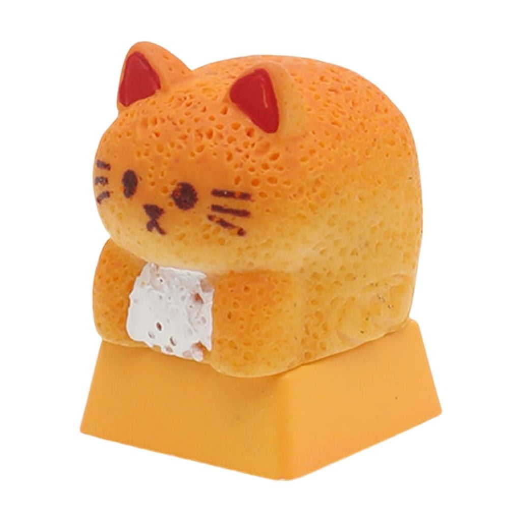 MOMOJIA Resin Kitten Bread Keycap for Mechanical Keyboards Lovely 3D ...