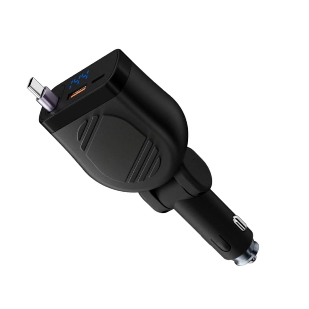 MOMOJIA Retractable Car Charging Adapter 4 in 1 USB C Fast Charging ...