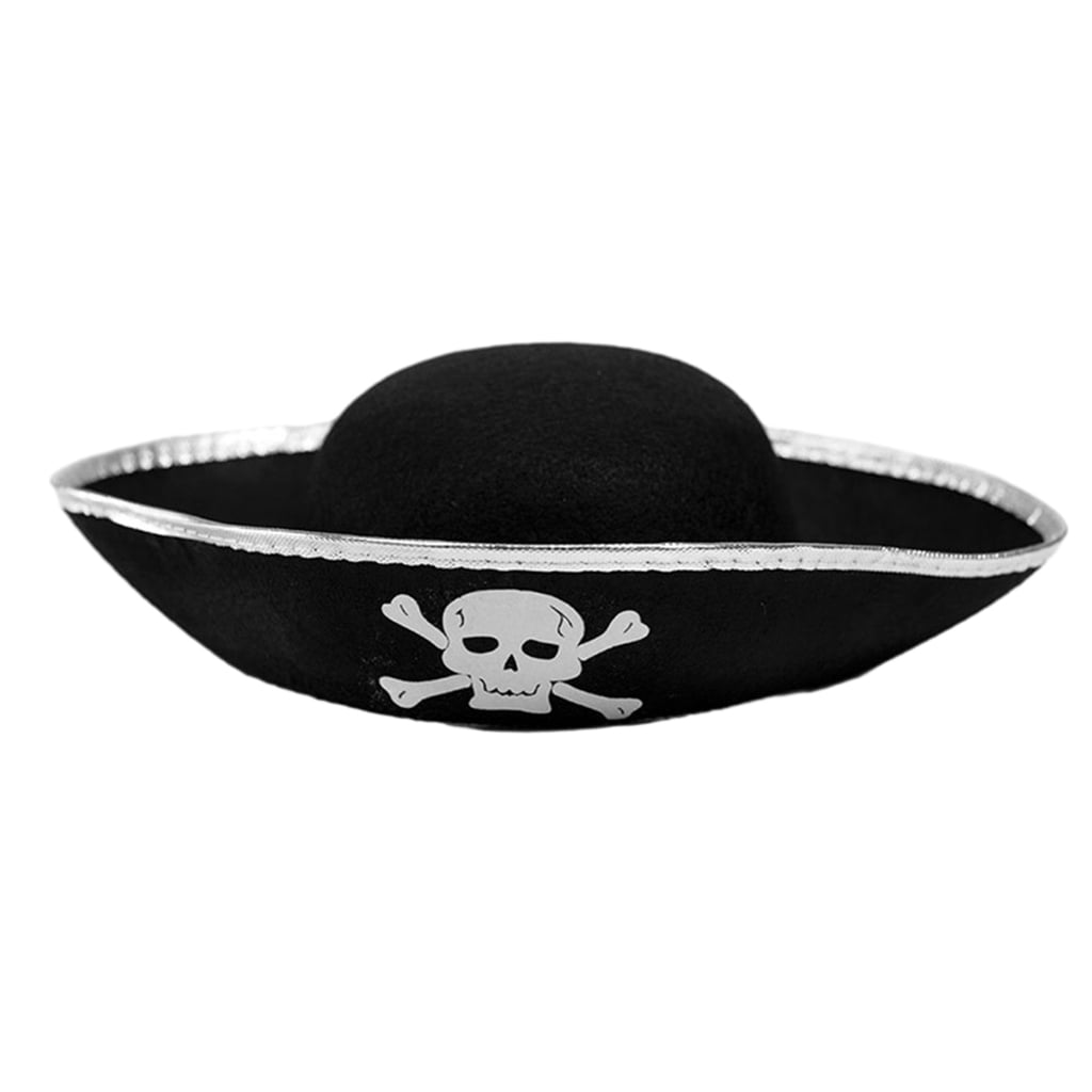 MOMOJIA Roll Up Brim Pirate Hat Pirate Triangular Hat for ...