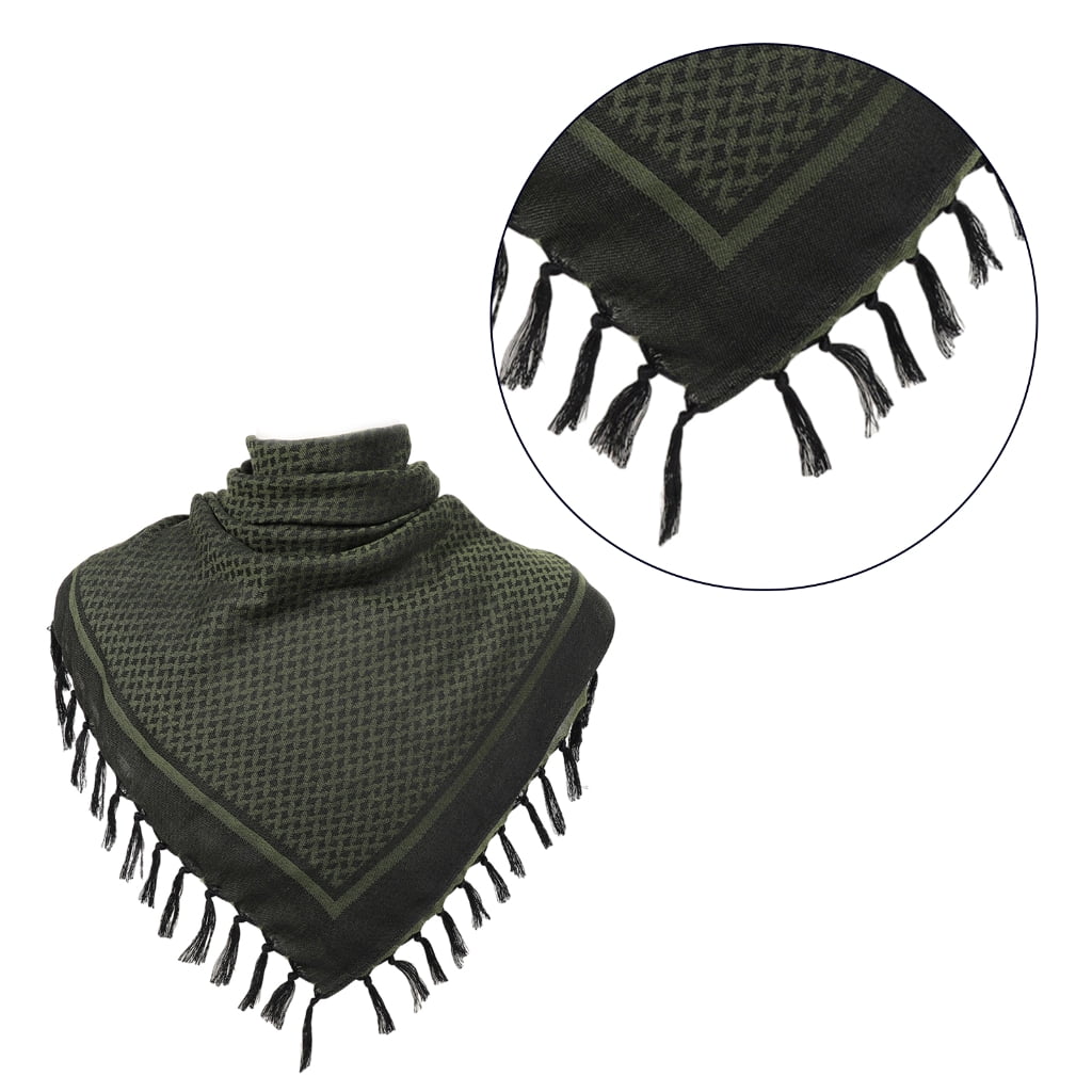 MOMOJIA Shemagh Desert Scarf Thicken Arab Keffiyeh Shawl Wrap Head ...